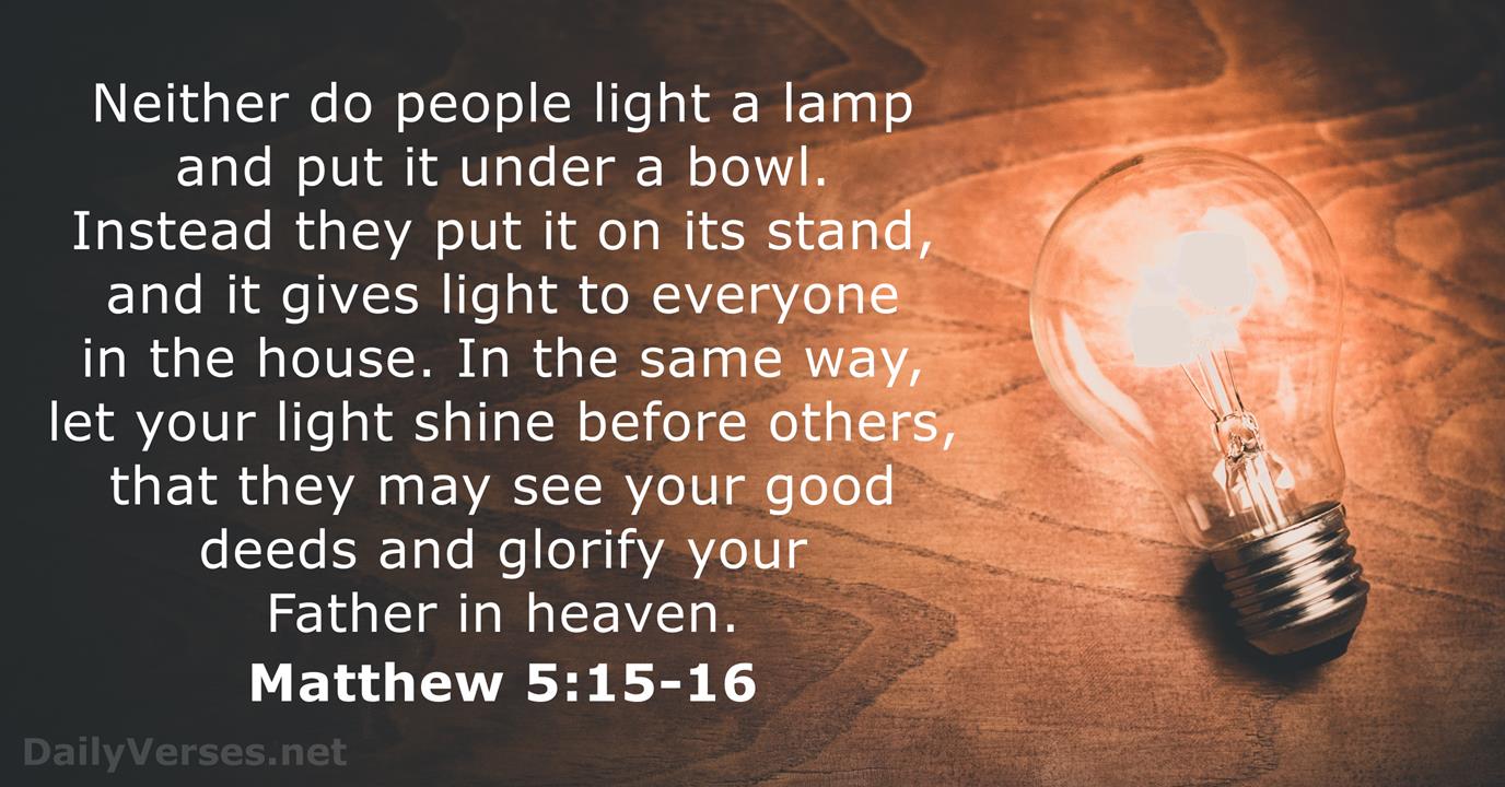 Ministry Matthew 5 15 16 Ministry Matthew 5 15 16